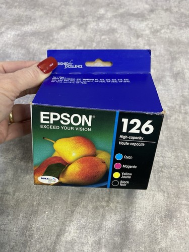 Genuine Epson Printer Ink Cartridge 126 Yellow Cyan Sealed Expired 03. ...