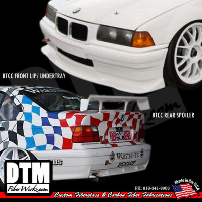 DTM BMW E36 92-99 BTCC STW Front Race Lip & Rear Spoiler Combo FRP | eBay