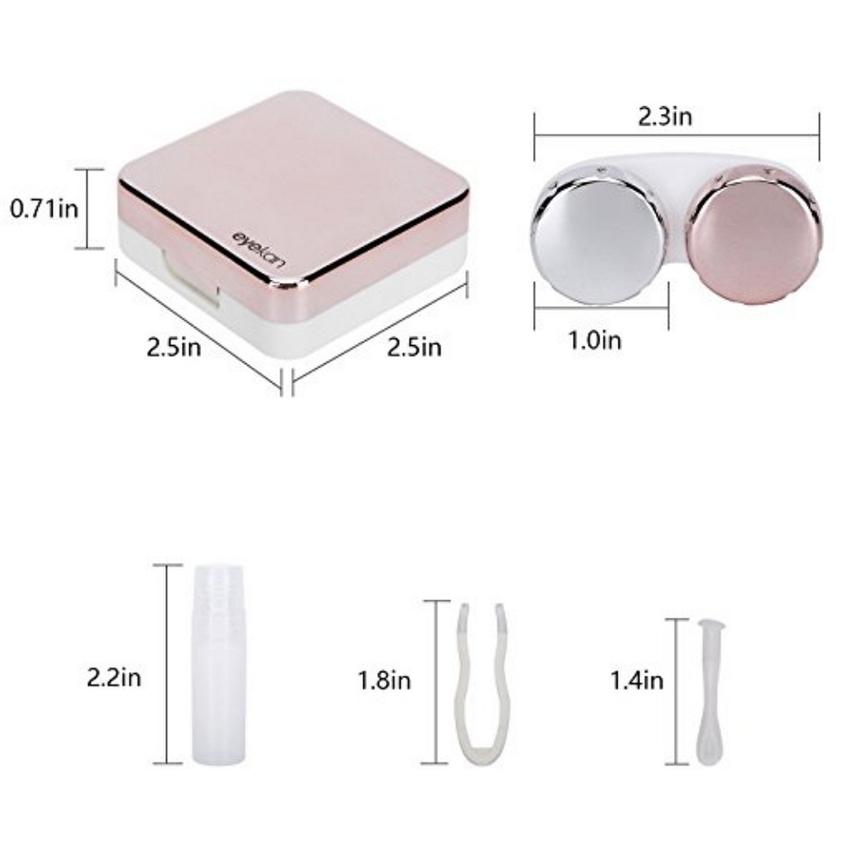 Mini Contact Lens Travel Case Kit – Travel Box with Mirror, Holder ...