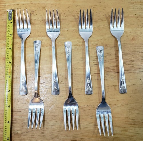 LOT OF 7 ROSEBUD SILVER PLATE VTG TO ANTIQUE GAILSTYN SILVERPLATED ...