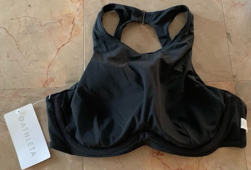 Athleta Size 38B/C Maldives Bra Cup Bikini Top Black #405827 New With ...