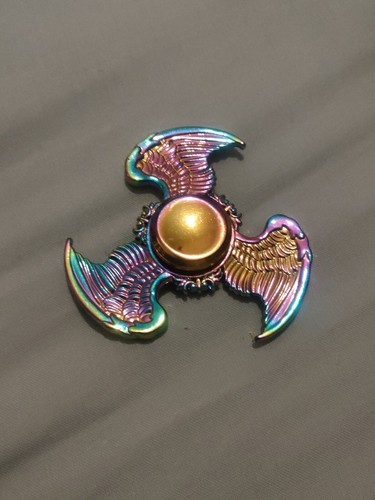 Angel Wings Rainbow Fidget Hand Spinner Toy Ultra Durable Stainless ...