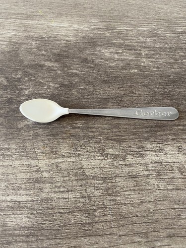 Vintage Gerber Soft-Bite Stainless Steel Coated Baby Spoon 5.5" | eBay