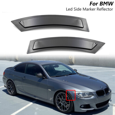 Smoked Front Bumper Side Marker Reflector For 07-13 BMW E92 E93 328i ...