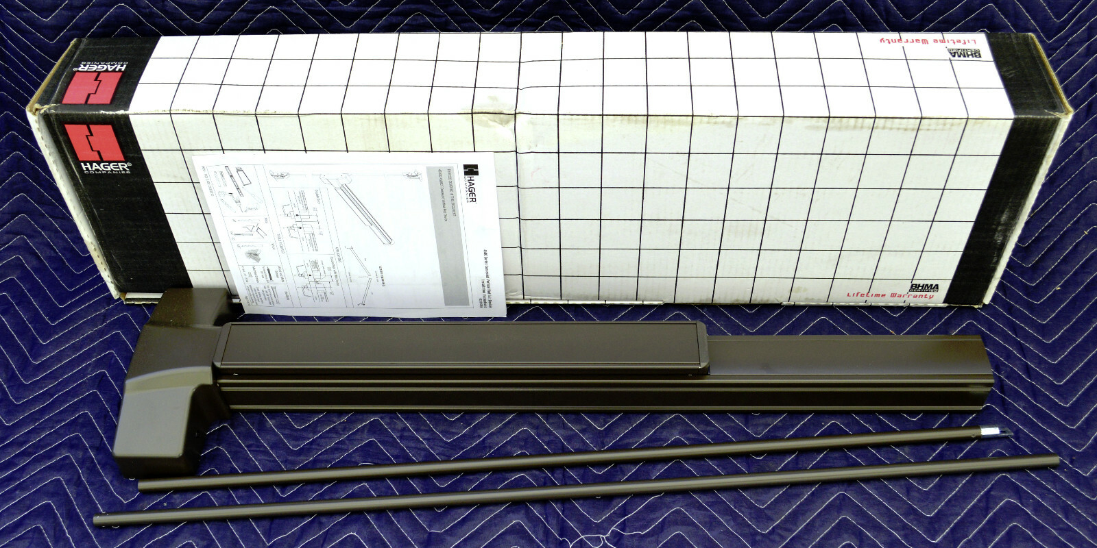 New Hager 4500 Series Push Emergency Panic Exit Device 4501 CVR FR 36 ...