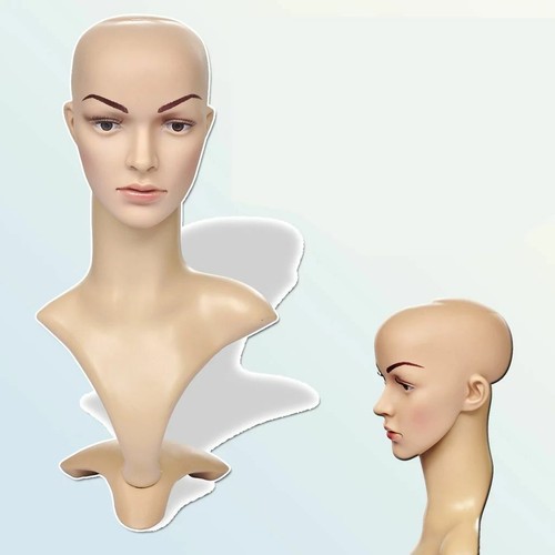 Female Mannequin Head Realistic Hat Jewelry Hair Wig Shop Window ...
