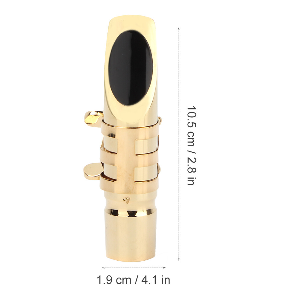 (7C)Metal Alto Saxophone Metal Mouthpiece With Cap Pads Musical ...