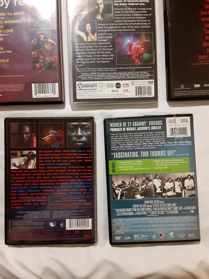 Rock 60's 70's Concert DVD Lot – Santana, Bob Dylan , Genesis , & More ...