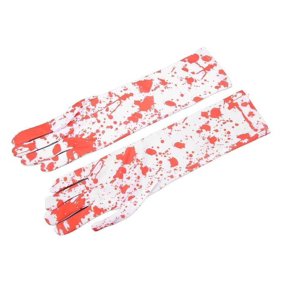 1 Pair Halloween Bloody Cosplay Party Funny Scary Blood Splattered ...