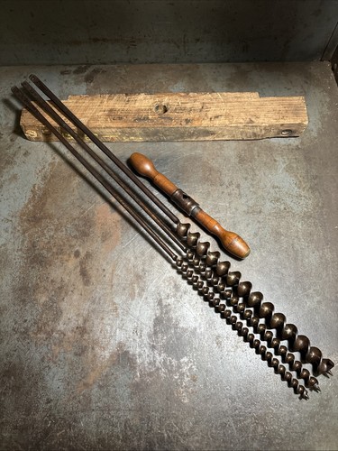 Antique T Handle Auger But Set With Handle By CM Maus For Timber ...