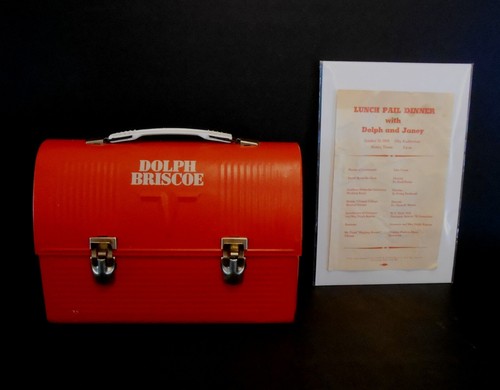 1976 Vintage Dolph Briscoe Promotional Dome Lunchbox w/Rare Menu Nr ...
