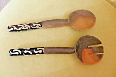 Bone Handle Wooden Salad Set | African Kitchen Utensils | eBay