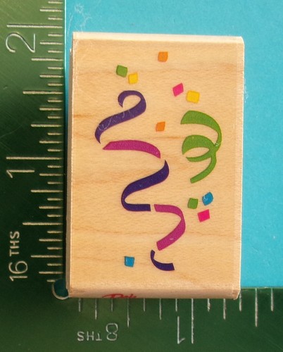 Rubber Stampede CONFETTI Rubber Stamp Z173C Streamers Birthday Party ...