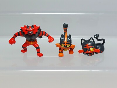 Incineroar Torracat Litten Pokemon Get Collections Figure T-ARTS K05 0. ...