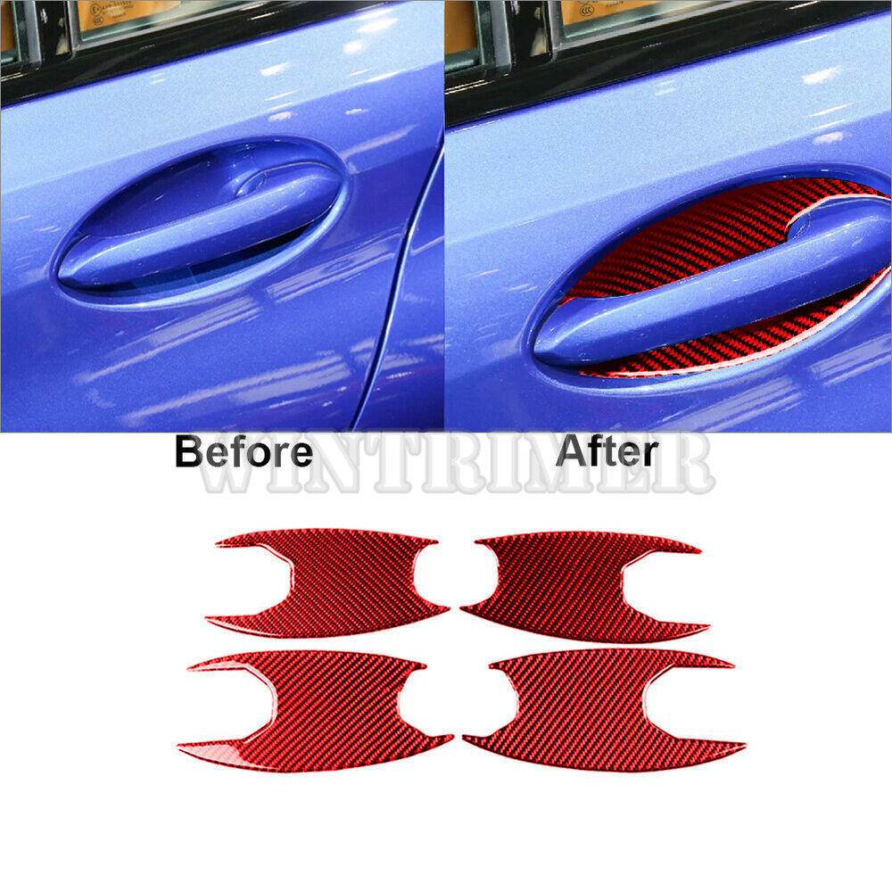 For BMW 3Series G20 G28 Red Carbon Fiber Interior Full Kit Cover Trim ...