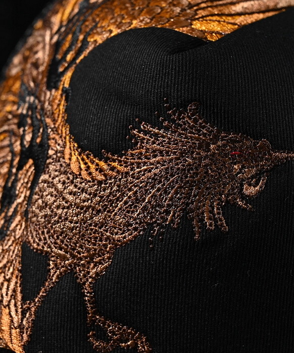 Mens Trucker Mesh Cap Japanese Pattern Embroidery Dragon Tiger Phoenix ...