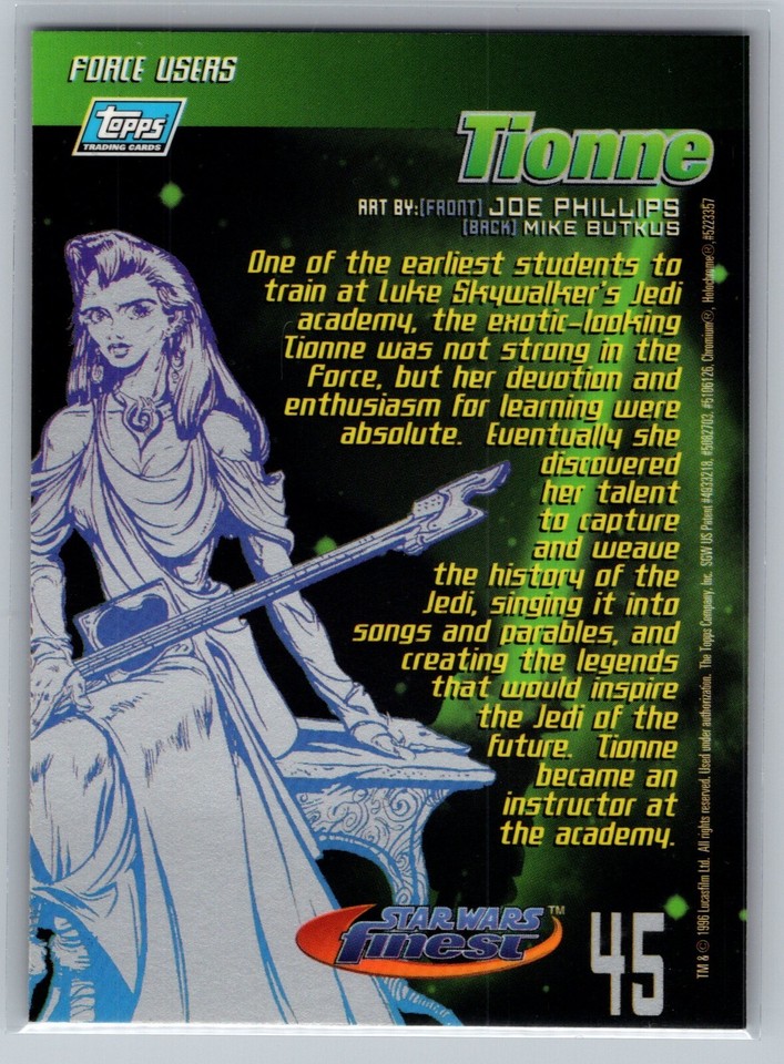 1996 Topps Finest Star Wars #45 Tionne | eBay