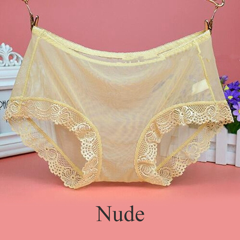 Women Sexy Underwear Sheer See Through Lingerie Lace Mesh Panties ...