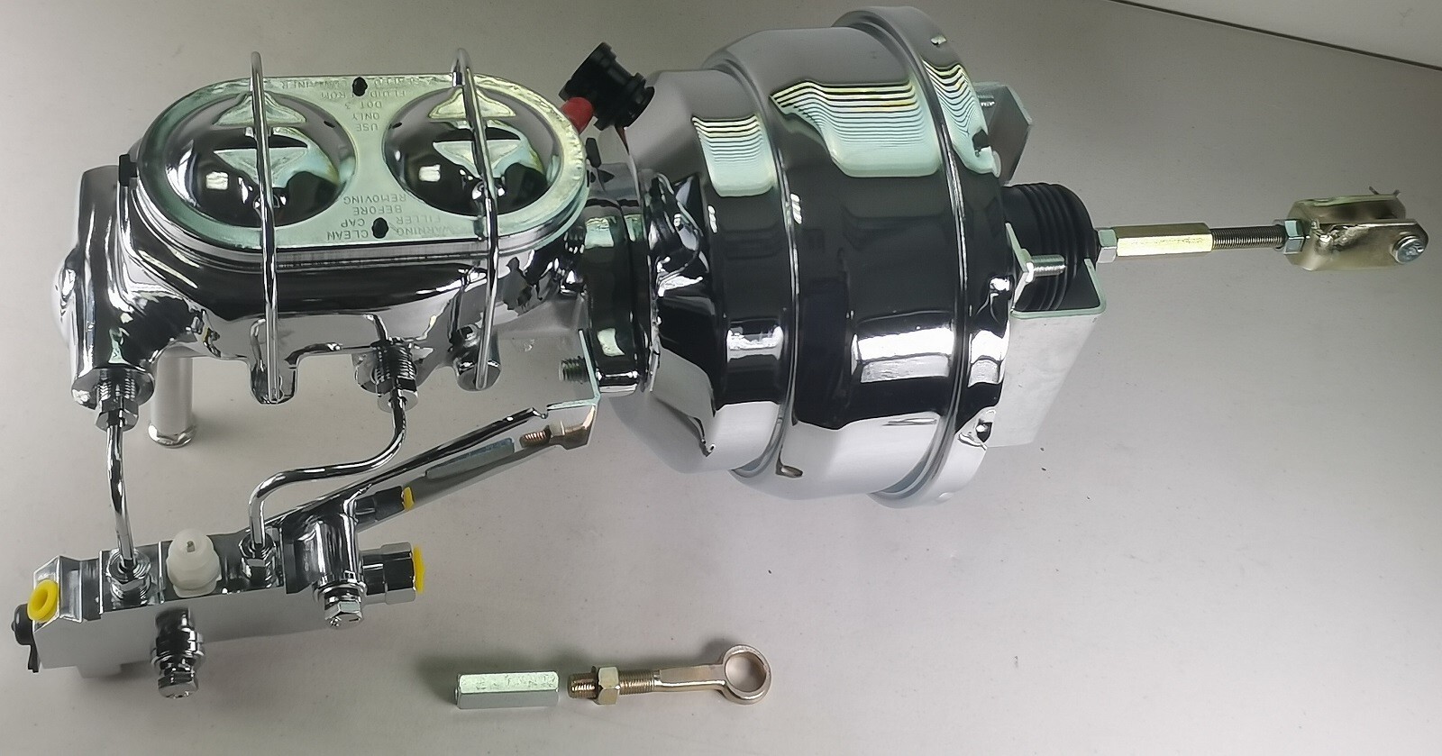 1955-57 GM Fullsize Chrome Double Bail Master Cylinder 8" Booster Kit 1 ...