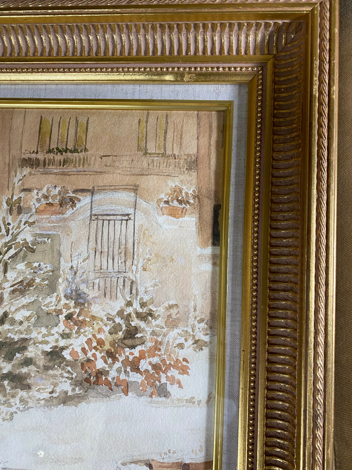 M.H Parsons "Home Exterior Scene" Watercolor Painting - Signed And ...