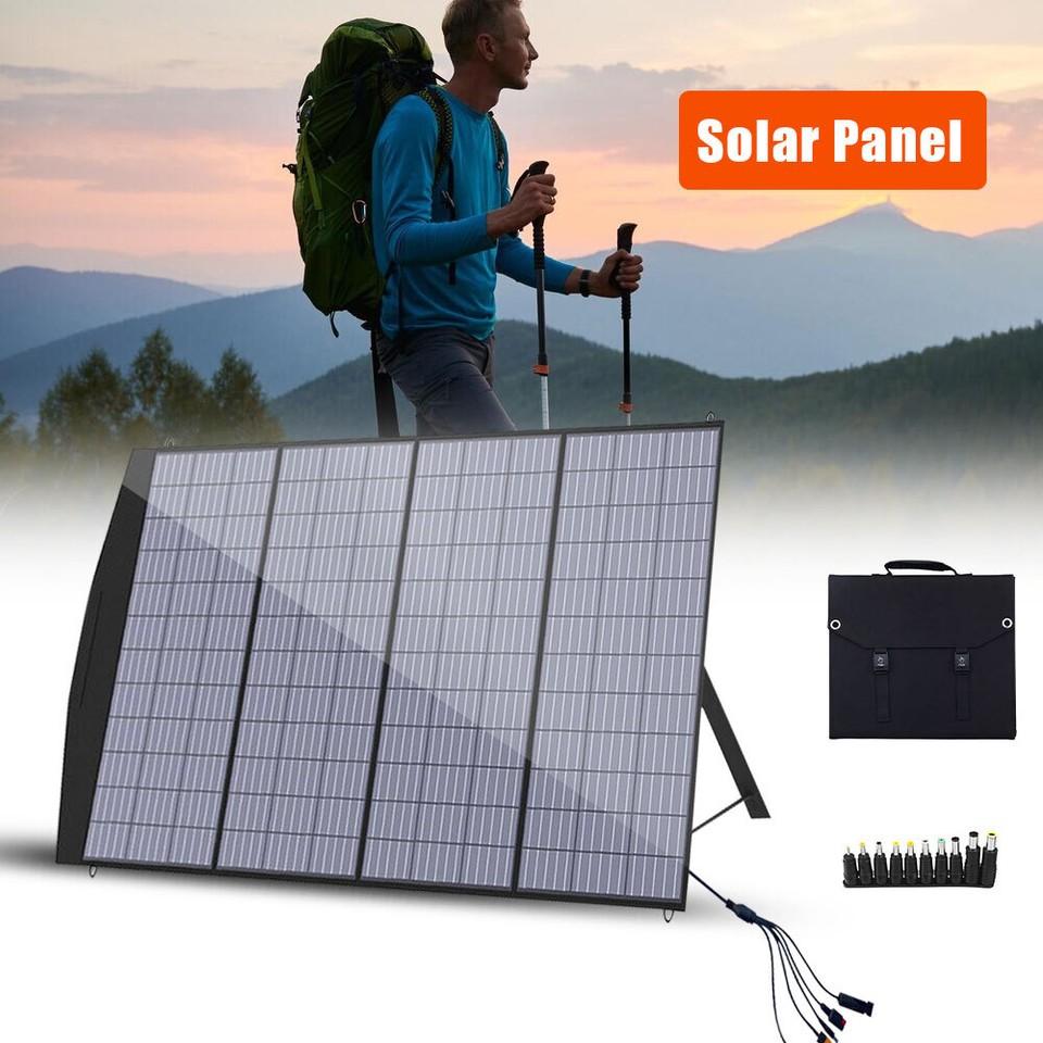 300W Portable Solar Panel Foldable Solar Charger for Generator Power ...