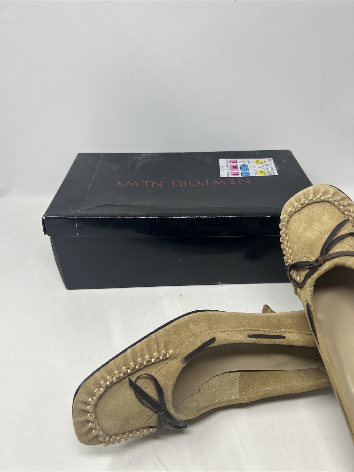 Newport News Brown Bamboo Moccasin Pump Heels Women’s 10B 15167 | eBay