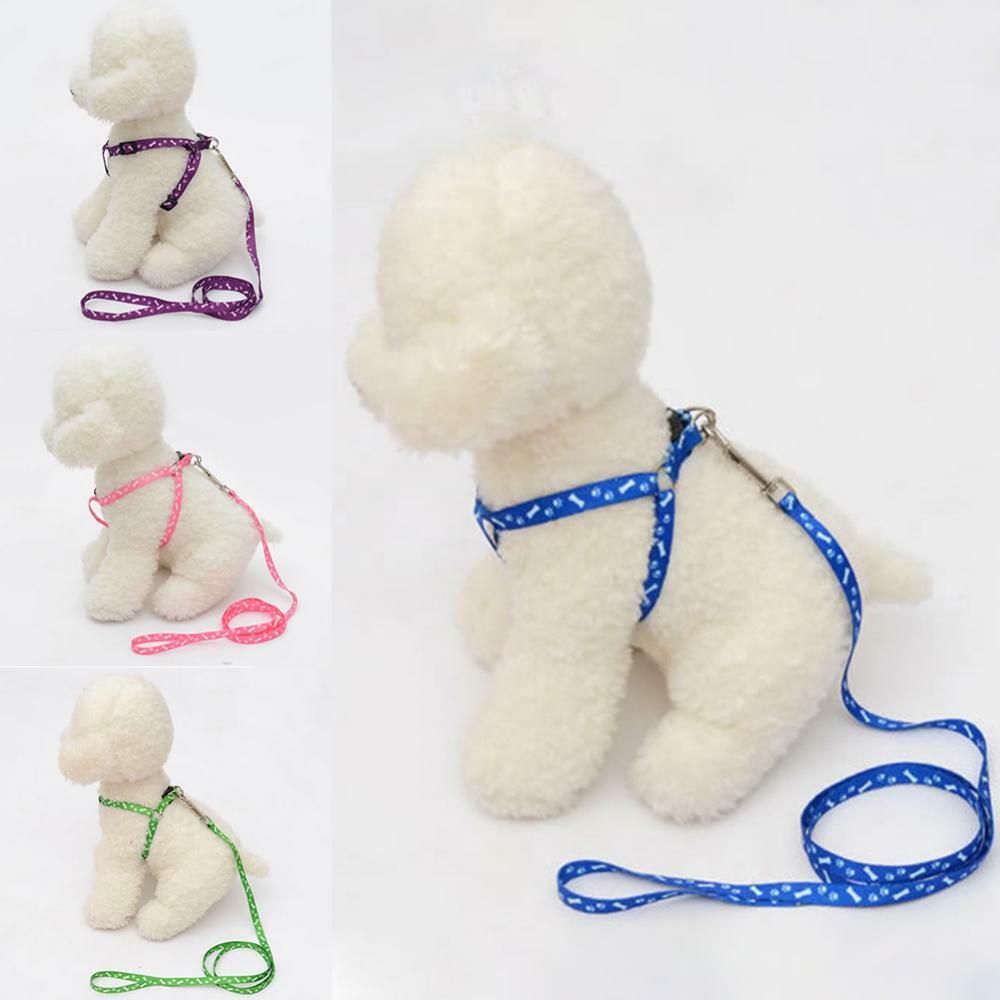Extra Small Toy Dog Lead & Harness Set 27-39cm 120cm Traction Rope ...