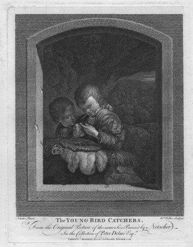 William Wacker Bird Catcher Fowler Bird Etching Engraving | eBay