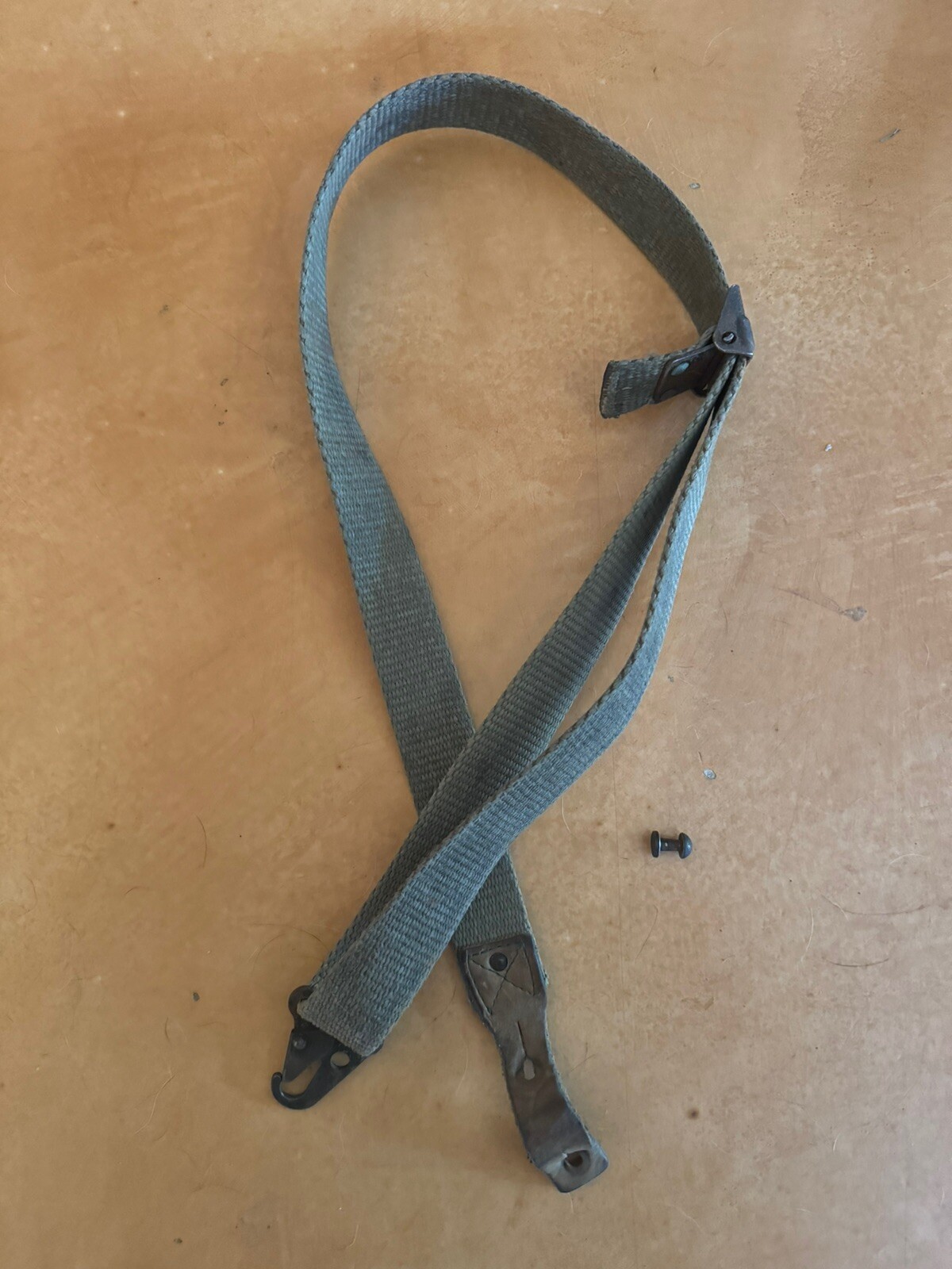 (Fair) Spanish Military Surplus OD Green Rifle Sling With Stud Button ...