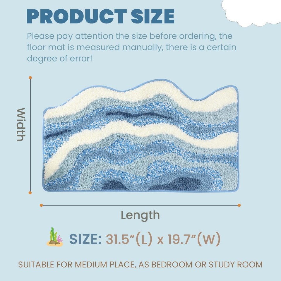 Luxury Bath Mat Non Slip and Super Absorbent Soft Microfiber Area Rug ...