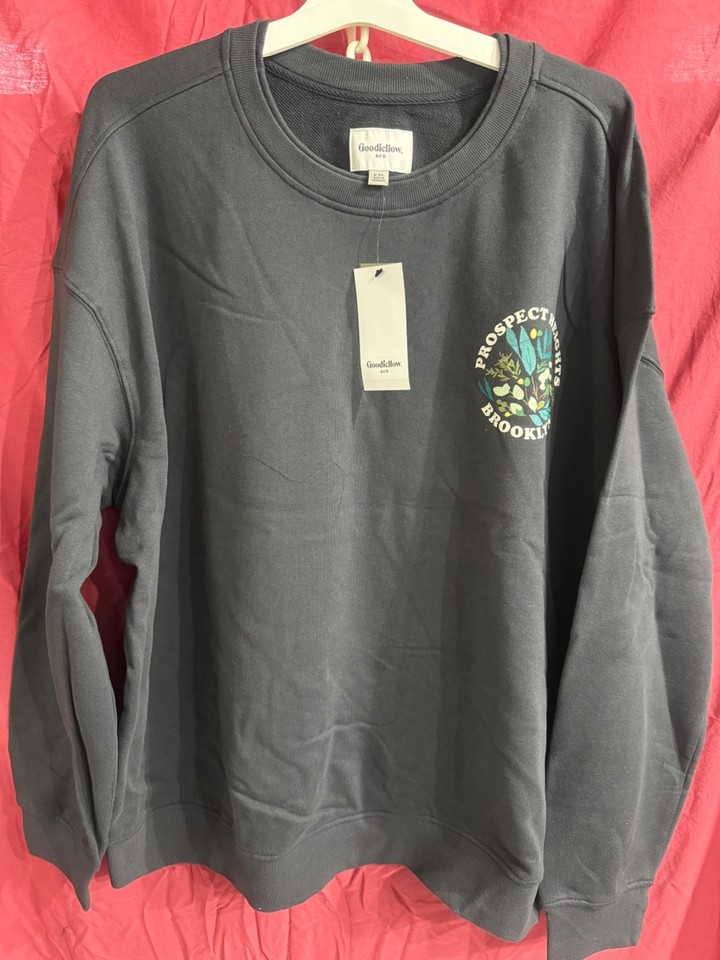 Goodfellow Brooklyn Prospect Heights Gray Sweatshirt Thick Material Sz ...
