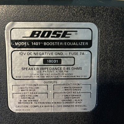 Bose Model 1401 Series Car Stereo Booster Equalizer | eBay