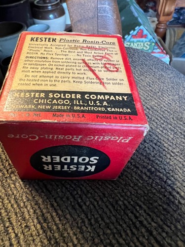 VINTAGE KESTER SOLDER PLASTIC ROSIN CORE 1 lb ROLL NEW NOS | eBay