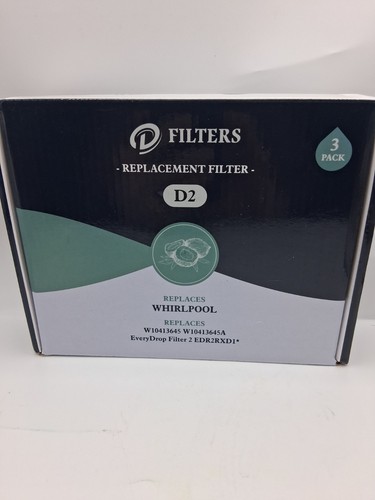 D Filters D2 Refrigerator Water Filters Whirlpool Replacement - 3 Pack ...