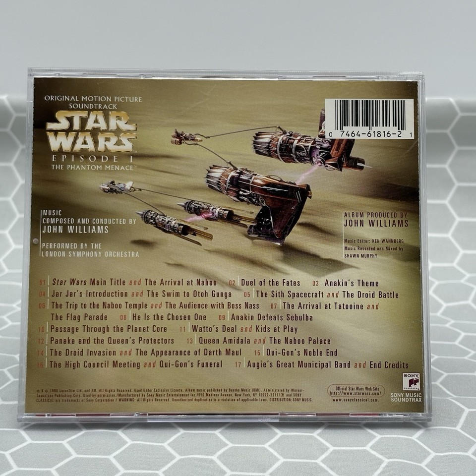 Star Wars Episode 1 The Phantom Menace Soundtrack CD | eBay