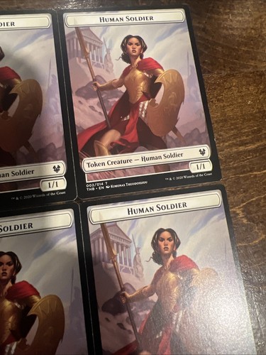 9x Human Soldier Creature Tokens White MTG Magic The Gathering Mixed ...