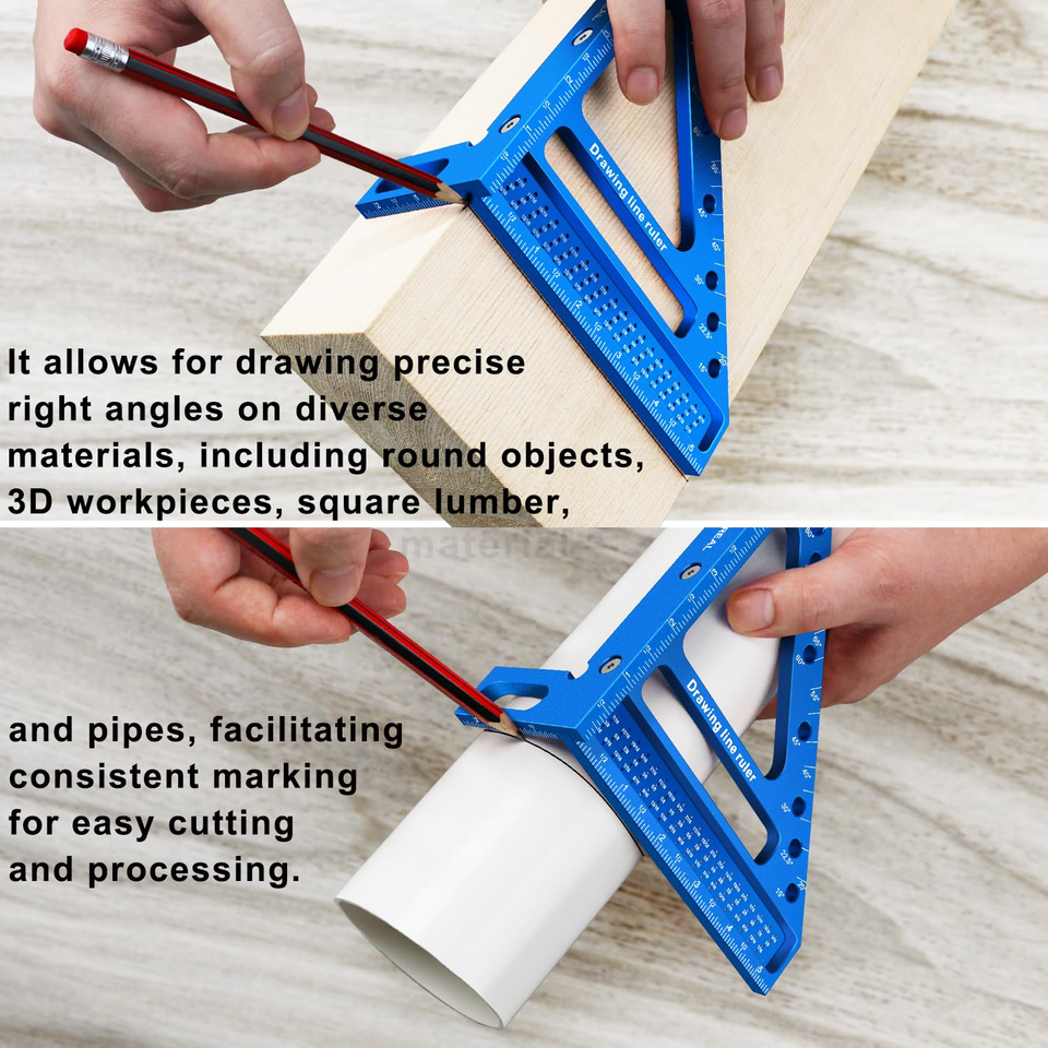 Quick-Set 3D Measuring Square - Multi-Angle Carpenter's Tool with Angle ...