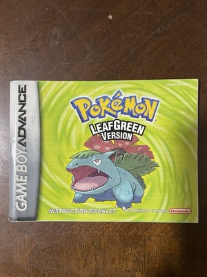 Pokemon Leaf Green version Instruction Booklet - Manual Only - GameBoy ...