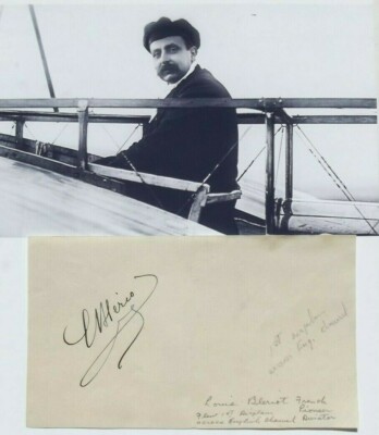 Louis Bleriot French Aviation Pioneer Record Holder Autograph Page ...