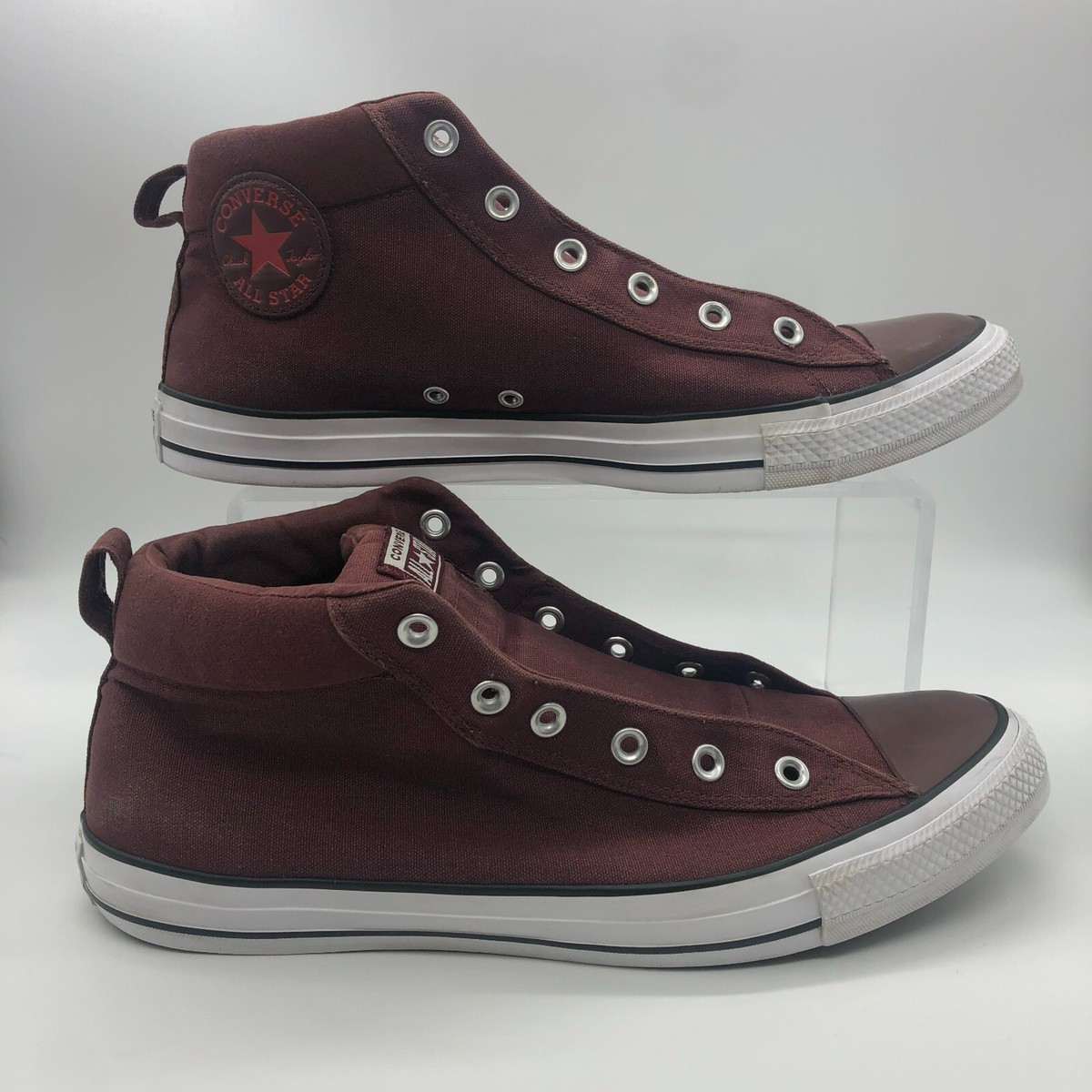 Burgundy Converse Low Tops