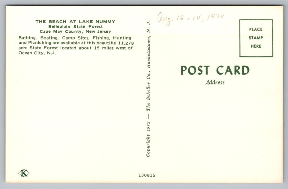 The Beach at Lake Nummy Belleplain State Forest Cape May County NJ ...