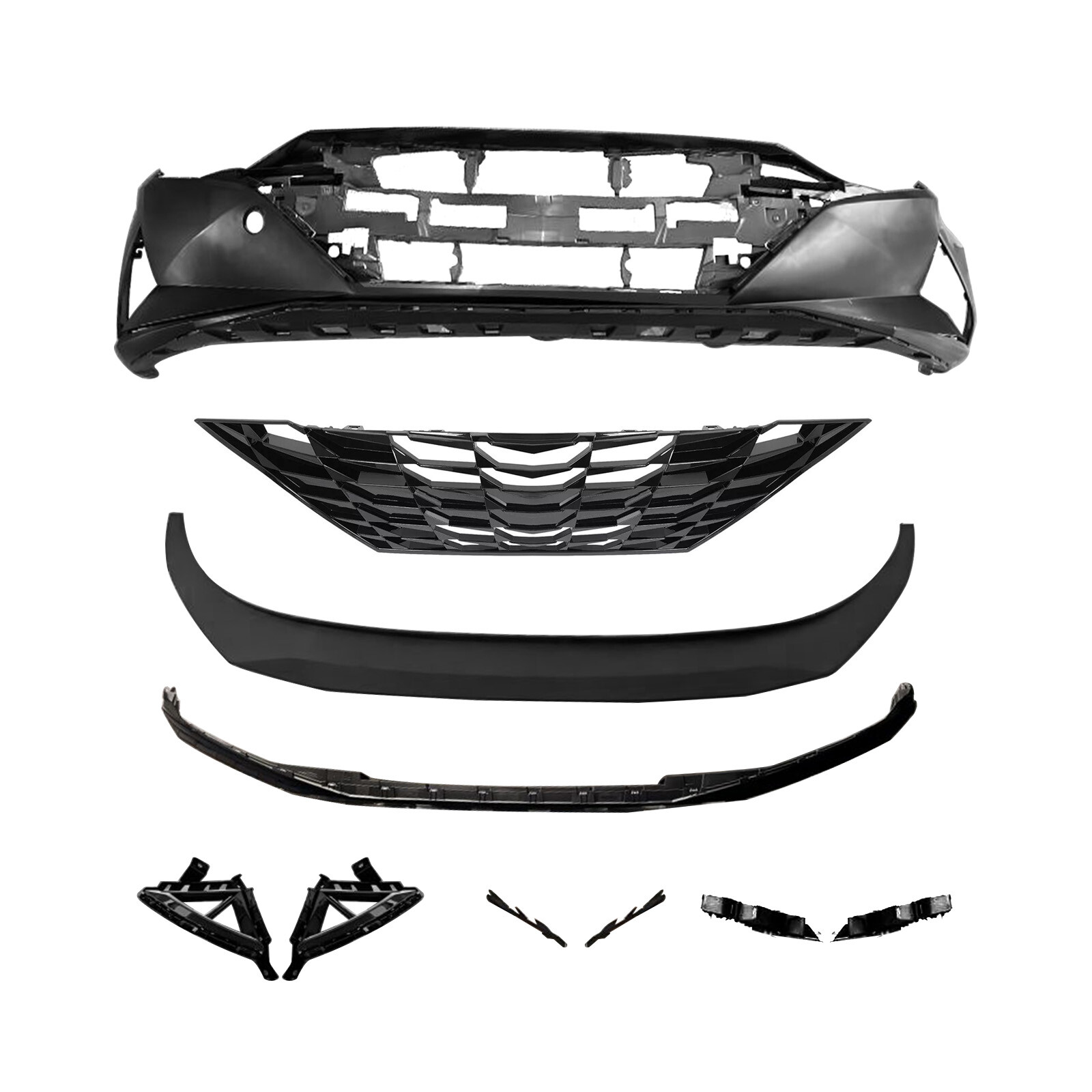 Complete Front Bumper Set Fits 2021 2022 2023 Hyundai Elantra | eBay