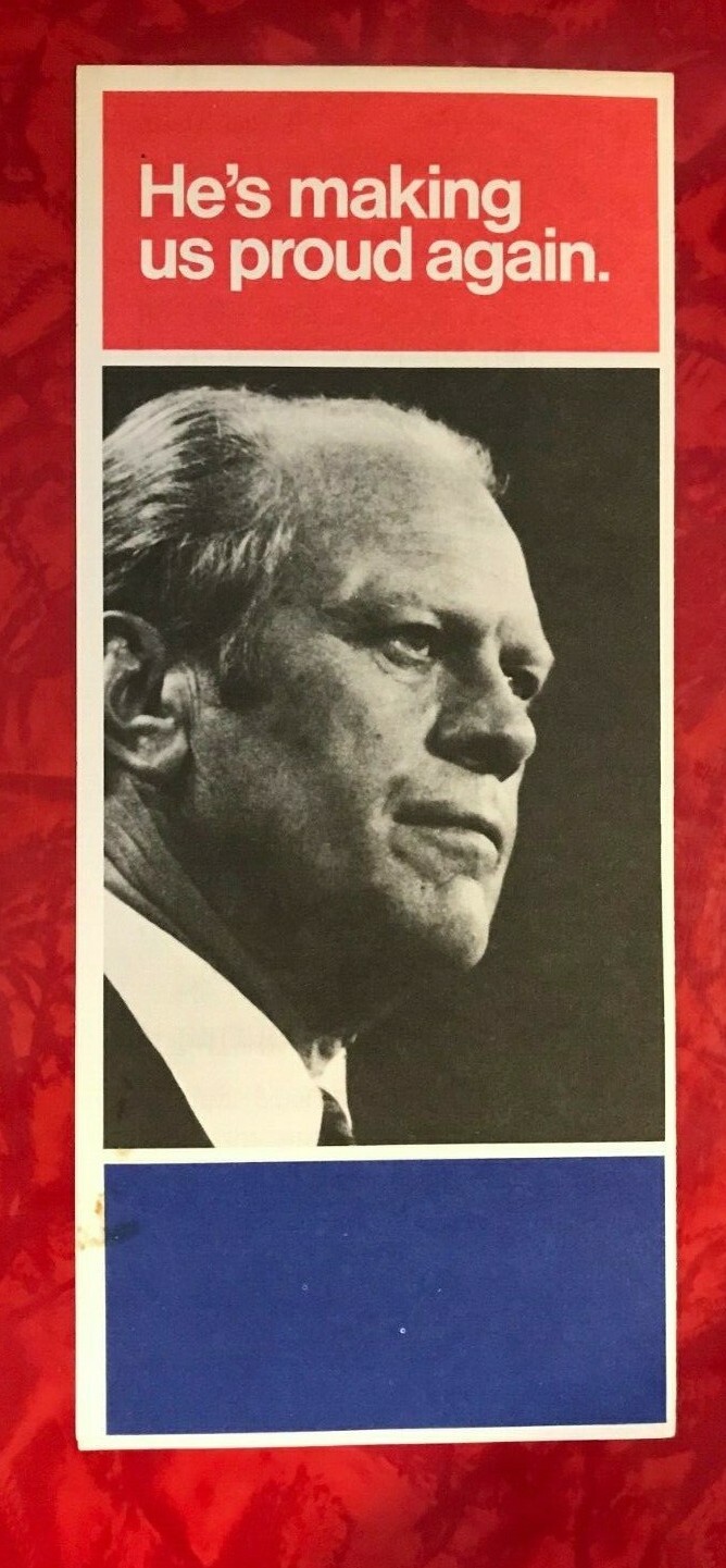 1976 FORD / DOLE PRESIDENTIAL CAMPAIGN BROCHURE "He's Making us Proud ...