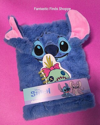 Disney Stitch BFF Fuzzy Furry Notebook Journal 2 Pack NEW UNUSED Scrump ...