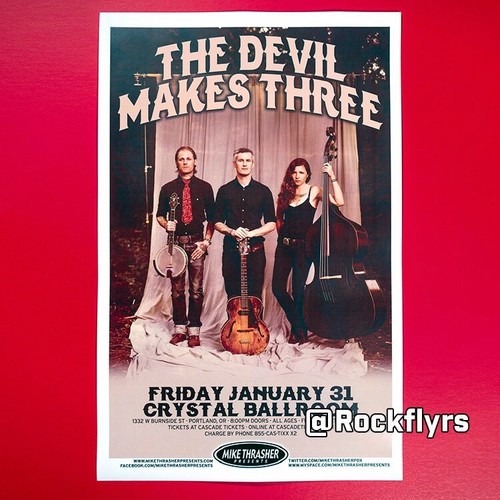 DEVIL MAKES THREE 2014 Original 11x17 Concert Street Poster. Portland ...