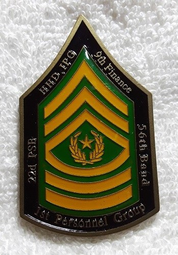 AUTHENTIC I CORPS JBLM 1st PERSONNEL GROUP CSM EDGAR GARCIA RARE ...