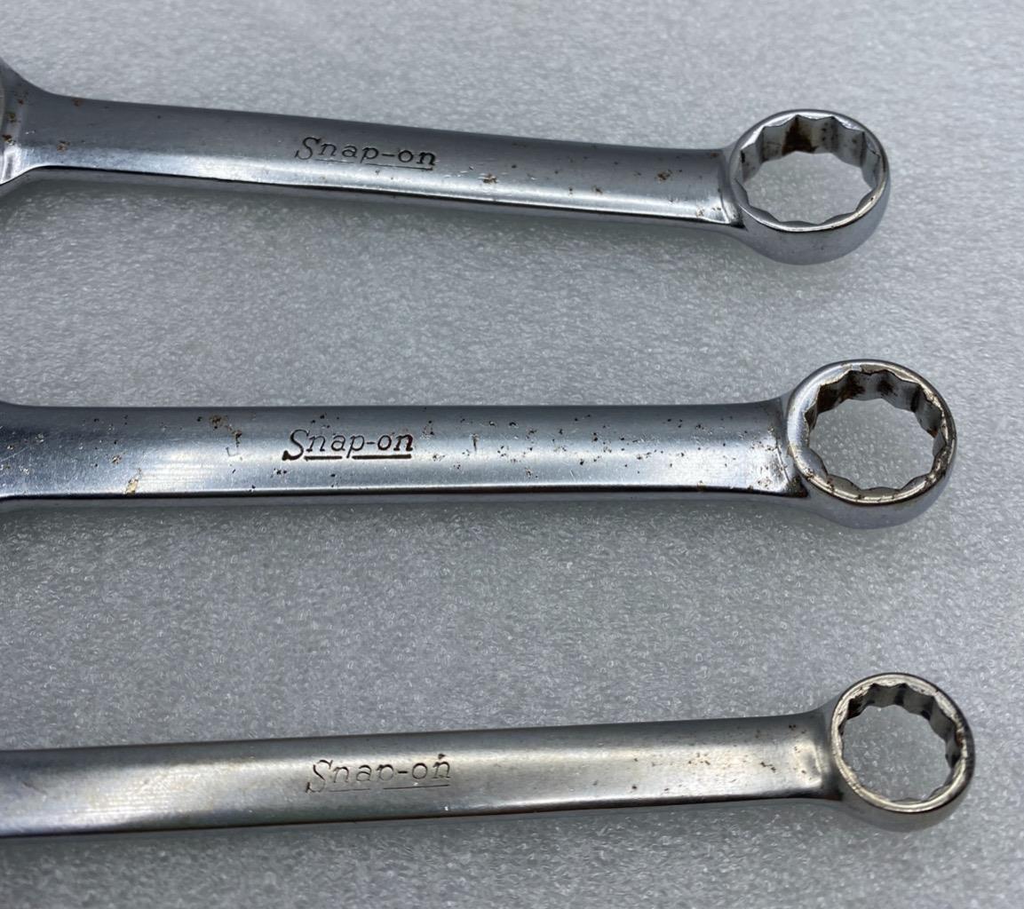 SNAP-ON LOT OF 3 WOEX 120,110,90 BRITISH STANDARD COMBINATION 12 POINT ...