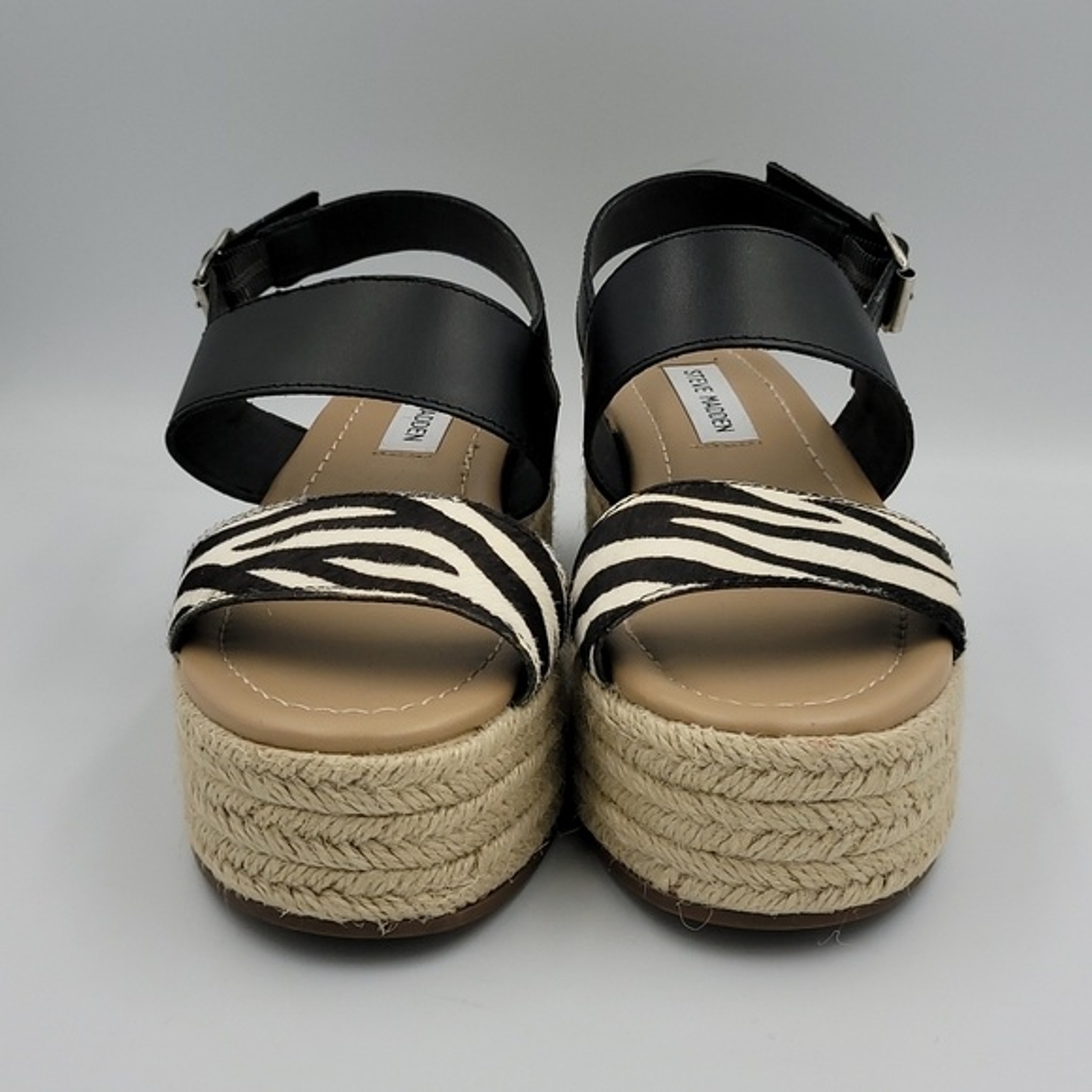 Steve Madden platform zebra print leather sandals Sz … - Gem