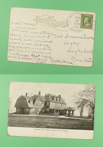 DR WHO 1909 HATHORNE MA PRESIDENT TAFT SUMMER HOME POSTCARD R06591 | eBay