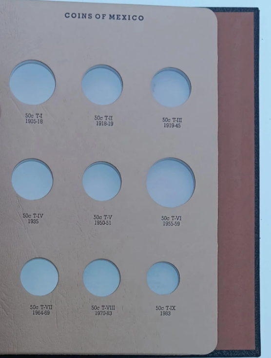 Dansco Mexico Mexican Type Centavo Coins (1 2 5 10 20 25 & 50) 7220 VOL ...